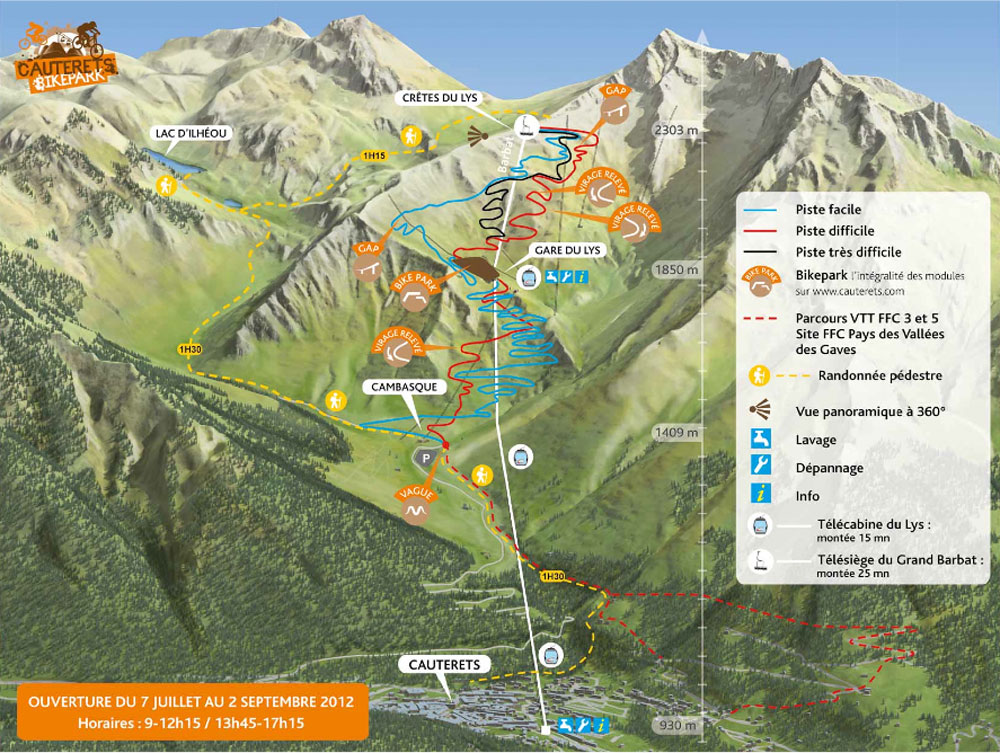 Plan des pistes Cauterets
